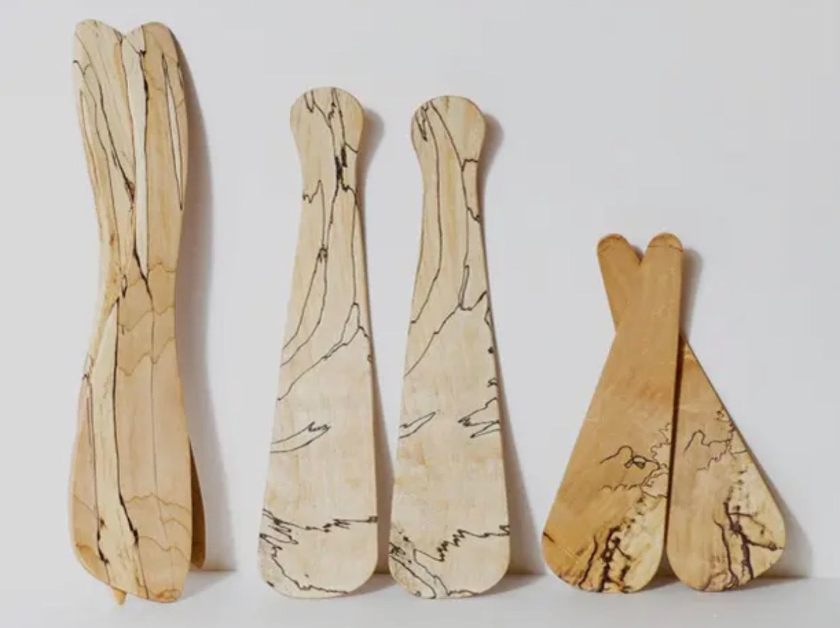 Spalted Maple Salad Servers