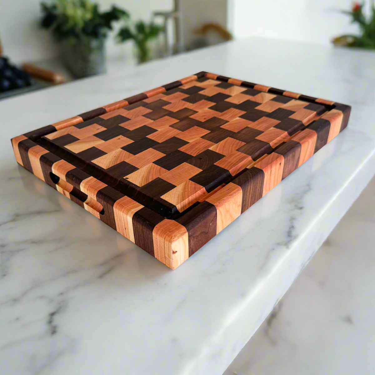 Cherry End Grain Wood Luxury End Grain Walnut And Cherry Cutting Board