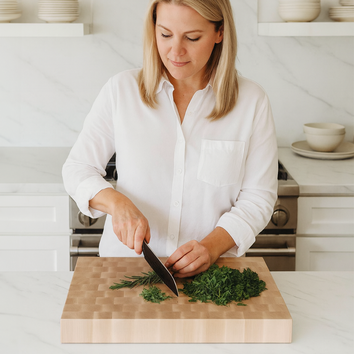 Maple End Grain Cutting Board - The Belmont by Deer Park Woodwork