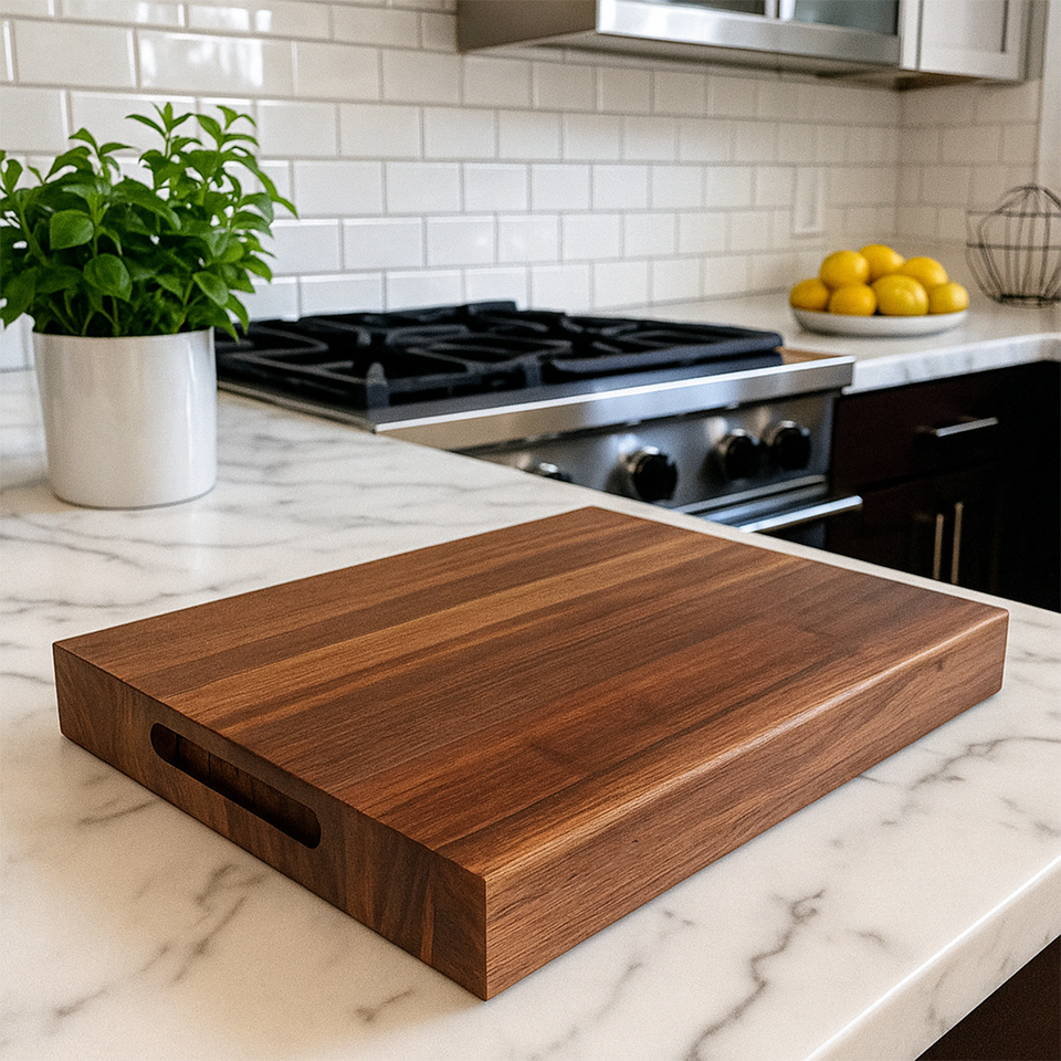 Walnut Edge Grain Butcher Block "The Roxborough XXL"